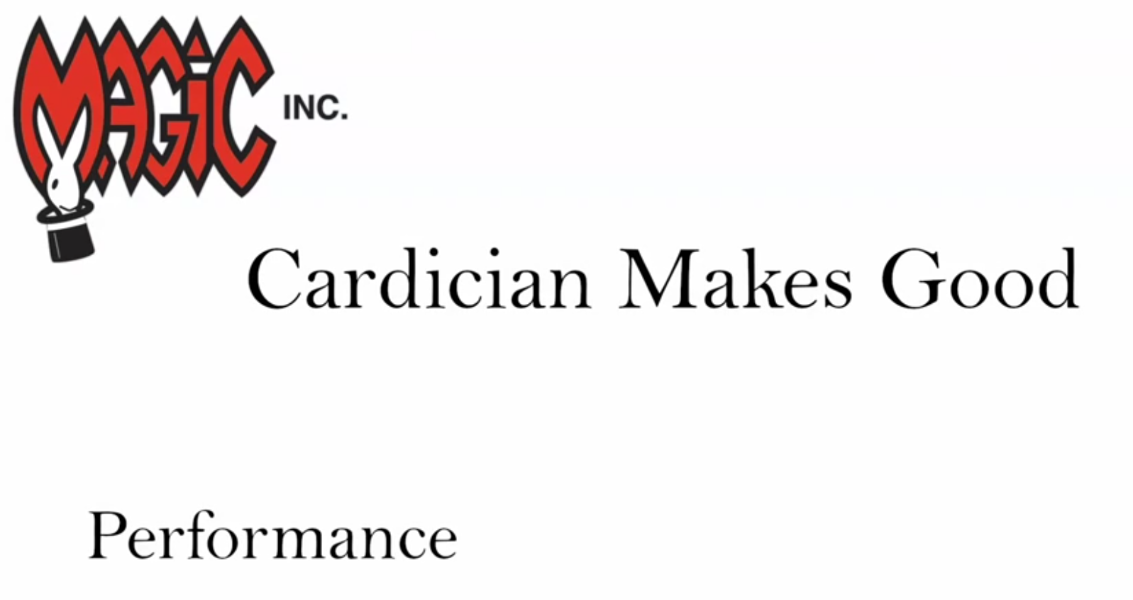 Cardician Makes Good by Nathan Colwell